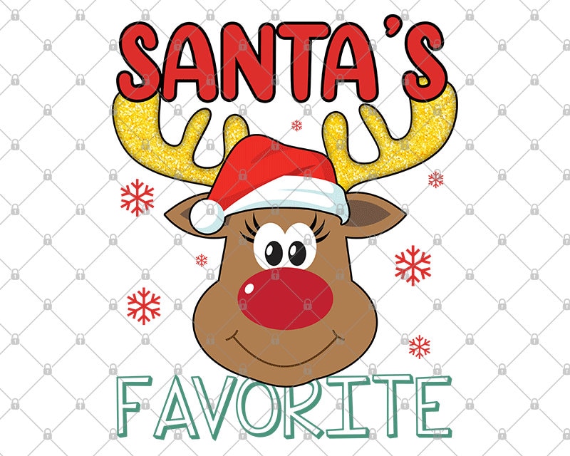 Santa's Favorite Png Reindeer Png Christmas Reindeer - Etsy