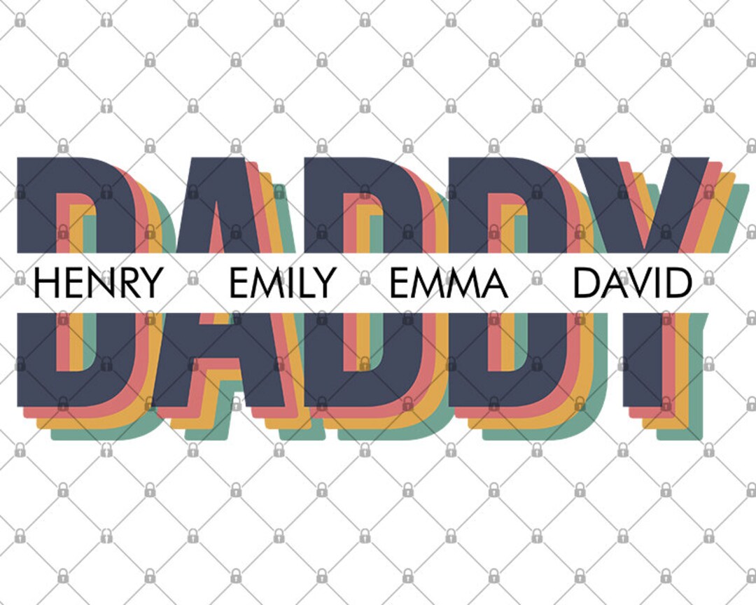 Custom Daddy Retro Png, Custom Daddy Png, Father's Day Png, Daddy ...
