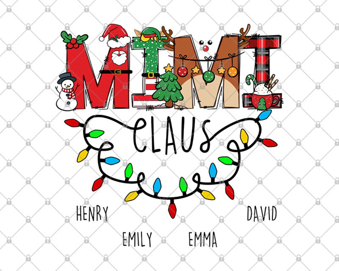 Personalized Mimi Claus Png Custom Mimi Christmas Png - Etsy