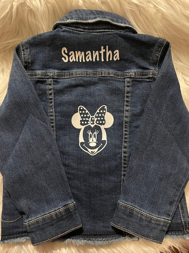 Girl’s Minnie Mouse Jean Jacket - Etsy