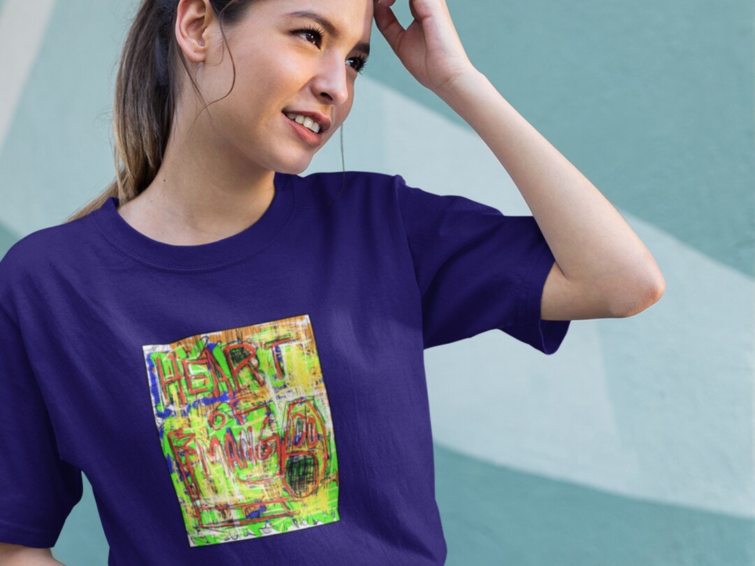 Heart of Mango Abstract Painting Print Unisex Premium Bella - Etsy