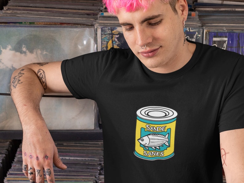 Sande Sanes, Unisex Premium Bellacanvas Tshirt, Cartoon Food Imagery ...