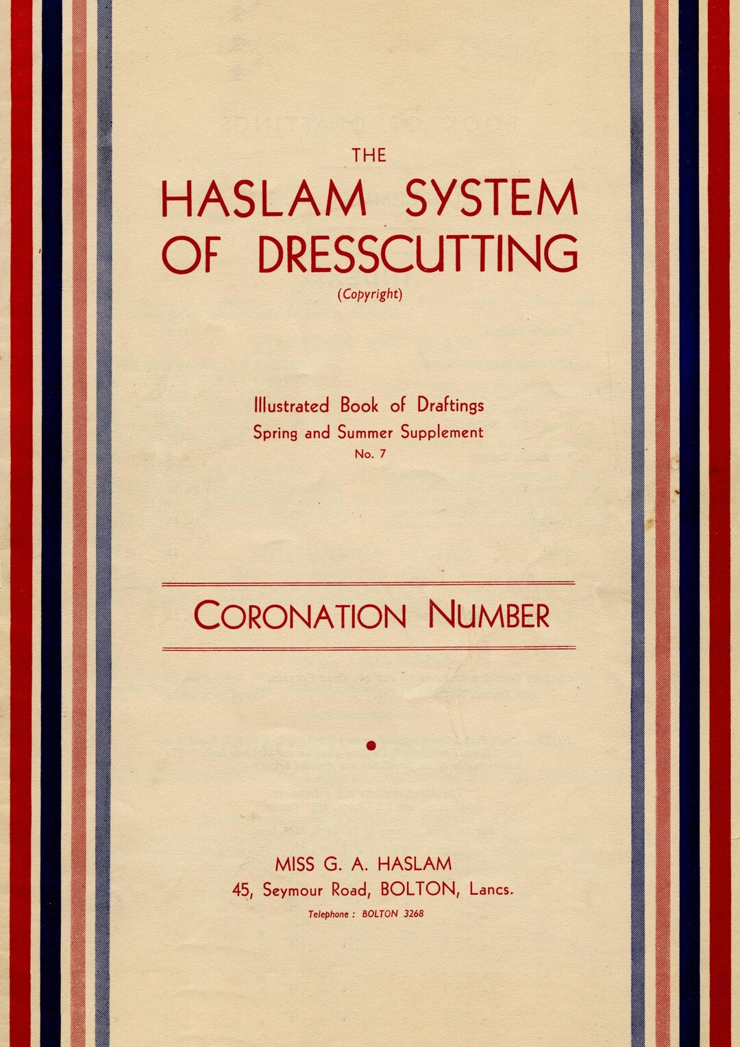 Haslam System of Dresscutting - Spring and Summer - No. 7 (coronation ...