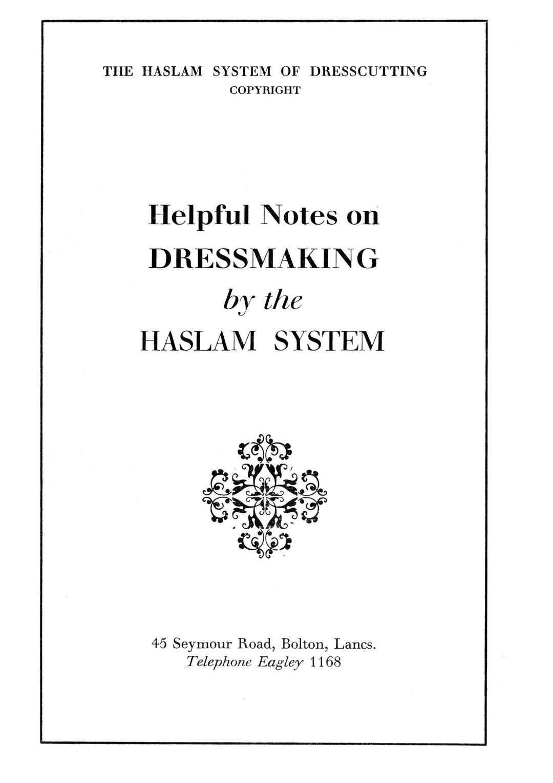 Helpful Notes on Dressmaking by the Haslam System - PDF Download - Etsy