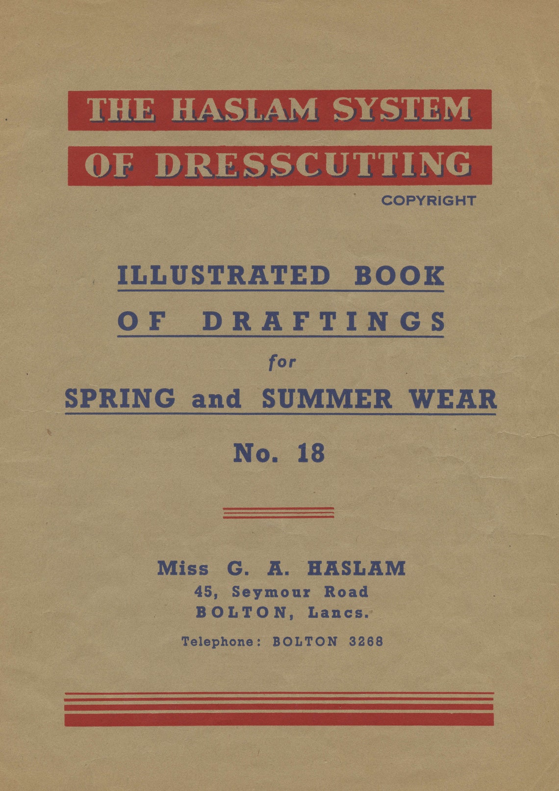 Haslam System of Dresscutting - Spring and Summer - No. 18 (1948) - PDF ...