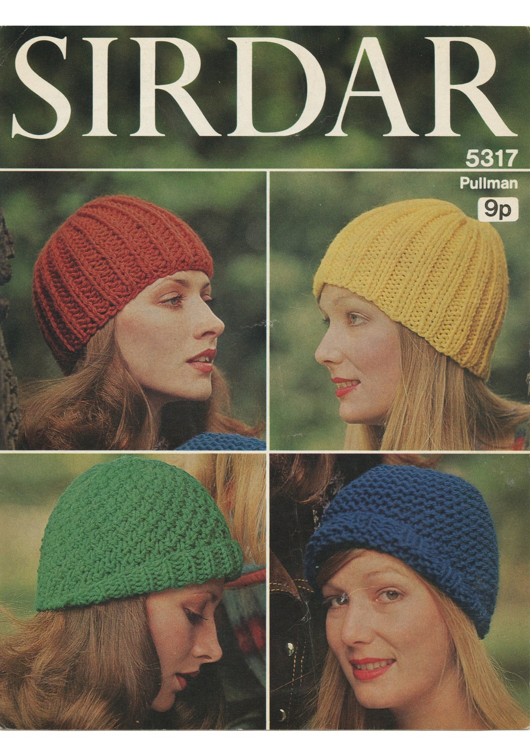 PDF Vintage Sirdar 5317 Knitting Pattern Hats Cap Headhugs - Etsy