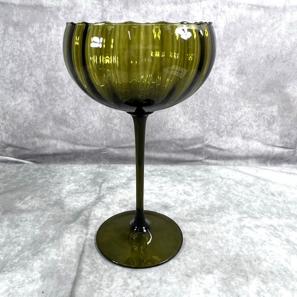 Green Glass Compote - Etsy