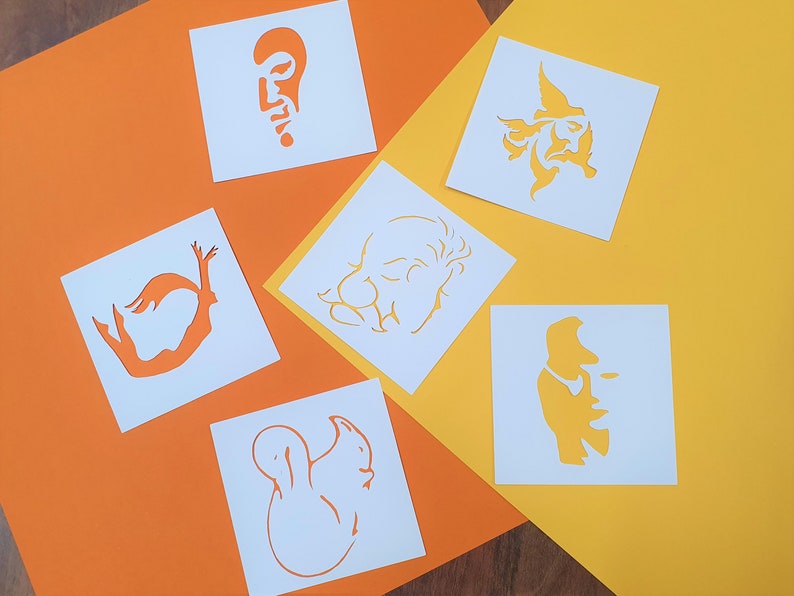 Optical Illusion Stencils Set of 6 - Etsy