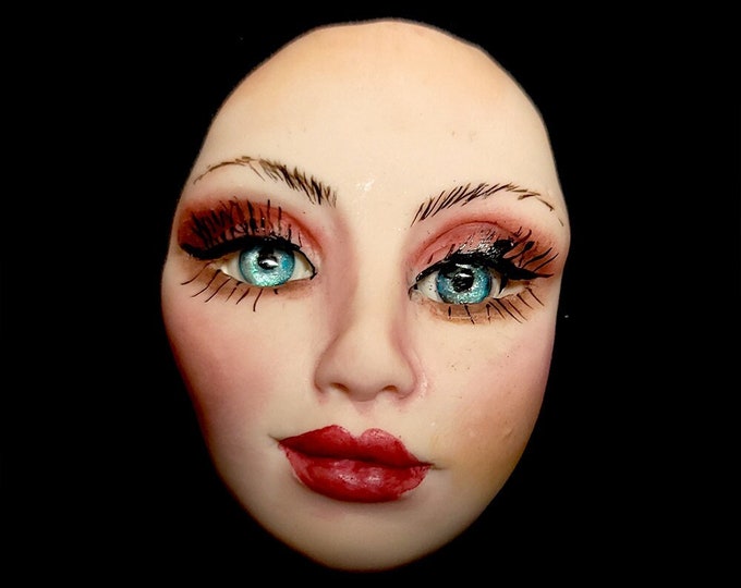 Realistic Enchanting Fairy, Goddess Art Doll Face Cabochon, Pretty Lady ...
