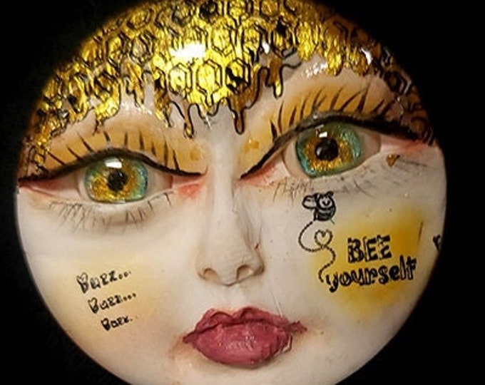 Fancy Queen Bee, Honey Protector Goddess, Fancy Folk Art Style Art Doll ...