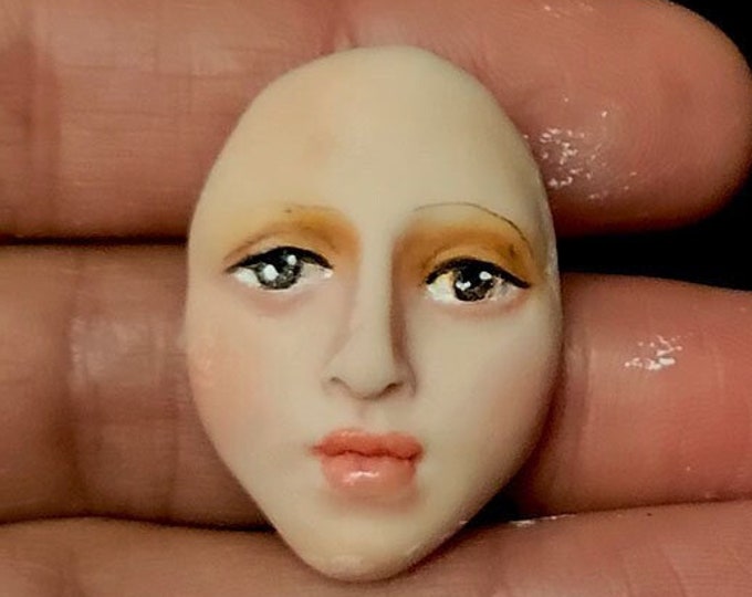 Sm Fancy Nouveau Classic Folk Art Angel Face, Light Flesh Tone ...