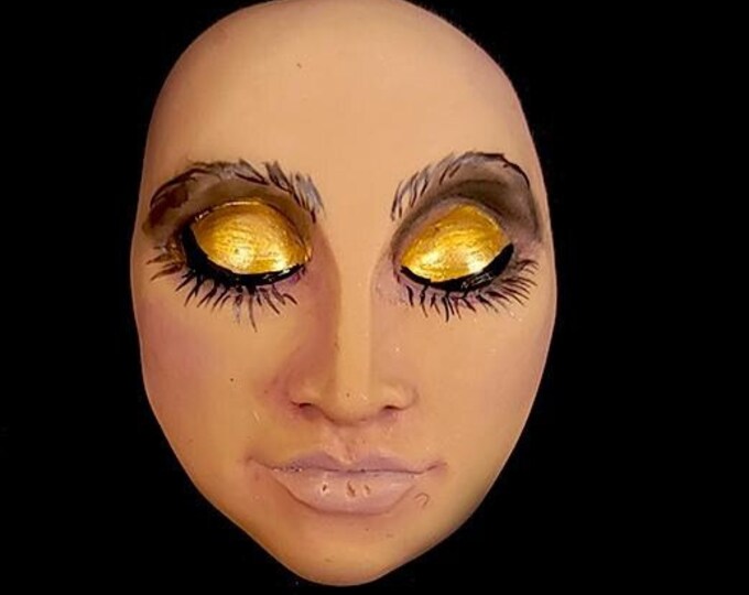 Plain Diva Erudite Shaman, Dark Skin Spirit Art Doll Polymer Clay Face ...