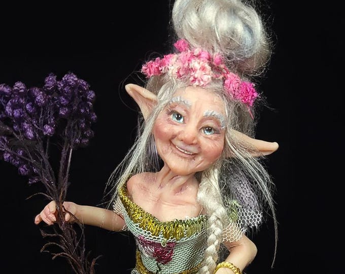 Reserved ...abuela, Eccentric Fairy Godmother Alette, Small Scale Old ...