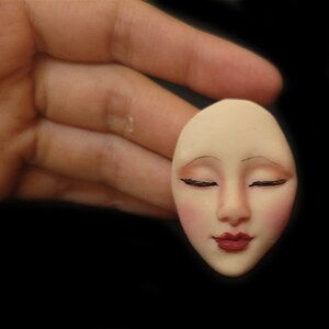 Med Polymer Fancy Dreamer Nouveau Classic Folk Art Angel Face, Light ...