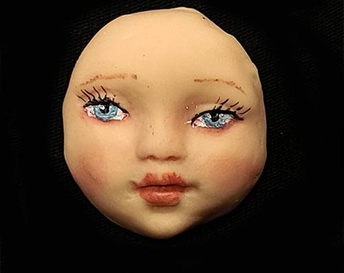Baby Face, Flesh Tone Sweet Child Art Face Cabochons, Small W/ Flat ...