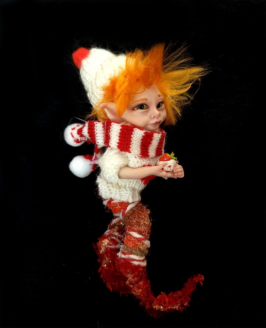 Naughty Elf Boy Named Ralphie, Valentine Edition Art Doll, Ooak Cute ...