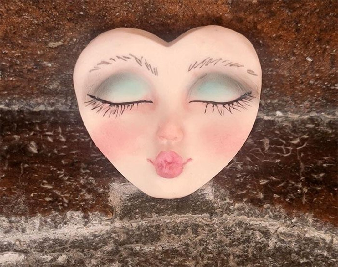 Kiss My Face Sweetheart, Flesh Tone Light, Heart Shape Art Doll Face ...