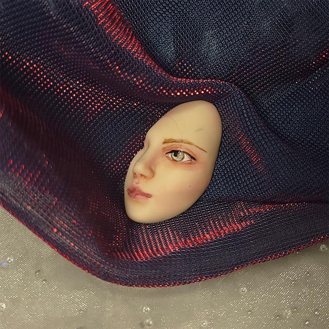 Small Side Profile Lady, Polymer Clay Half Face Shards, Partial Art ...