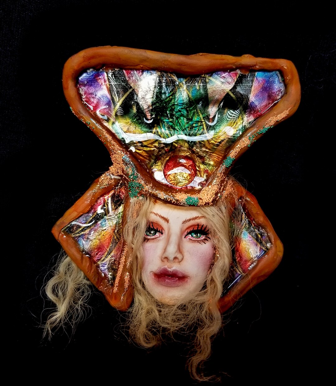 Golden Oracle Fairy Goddess Mother Earth Queen Art Doll Face - Etsy UK