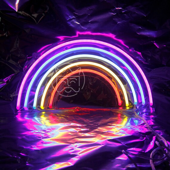 Rainbow LED Neon Sign Custom Neon Sign Light for Kids Room - Etsy