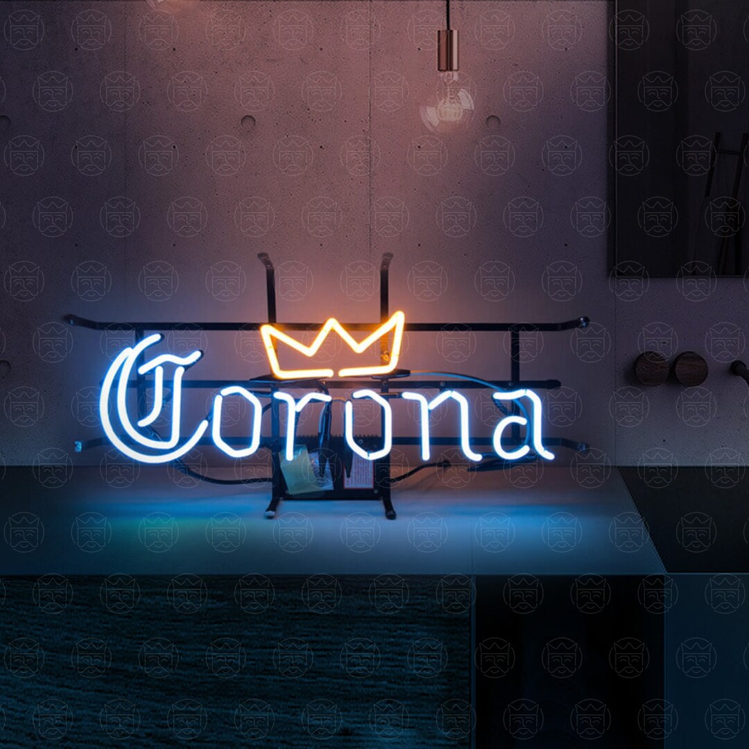 Custom Neon Signs Corona With Crown Beer Bar Pub Sign Handmade - Etsy