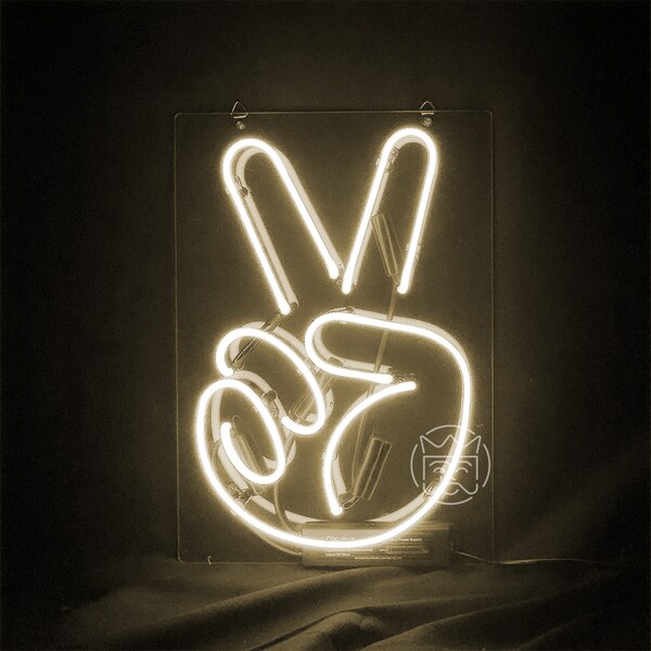 Lighted Peace Sign - Etsy