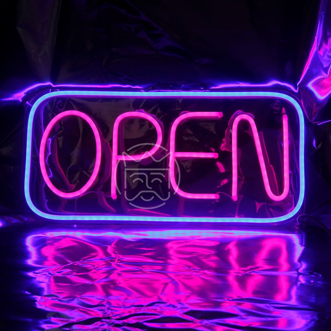 OPEN LED Neon Business Sign Light Custom Business Open Sign - Etsy