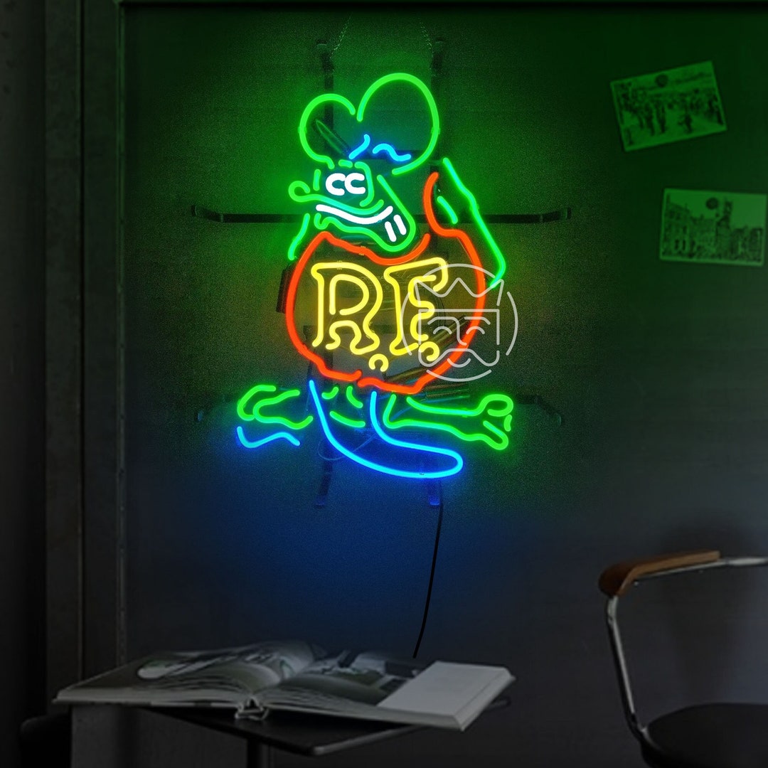 Mouse Neon Signs RF Garage Shop Artwork Custom Real Glass Neon - Etsy