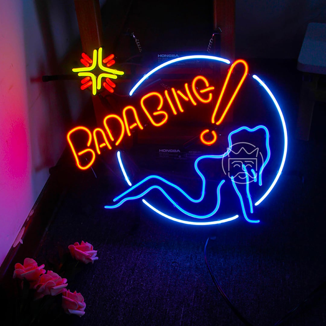 Bada Bing Wall Art Handmade Real Glass Neon Sign Light for Beer Bar ...