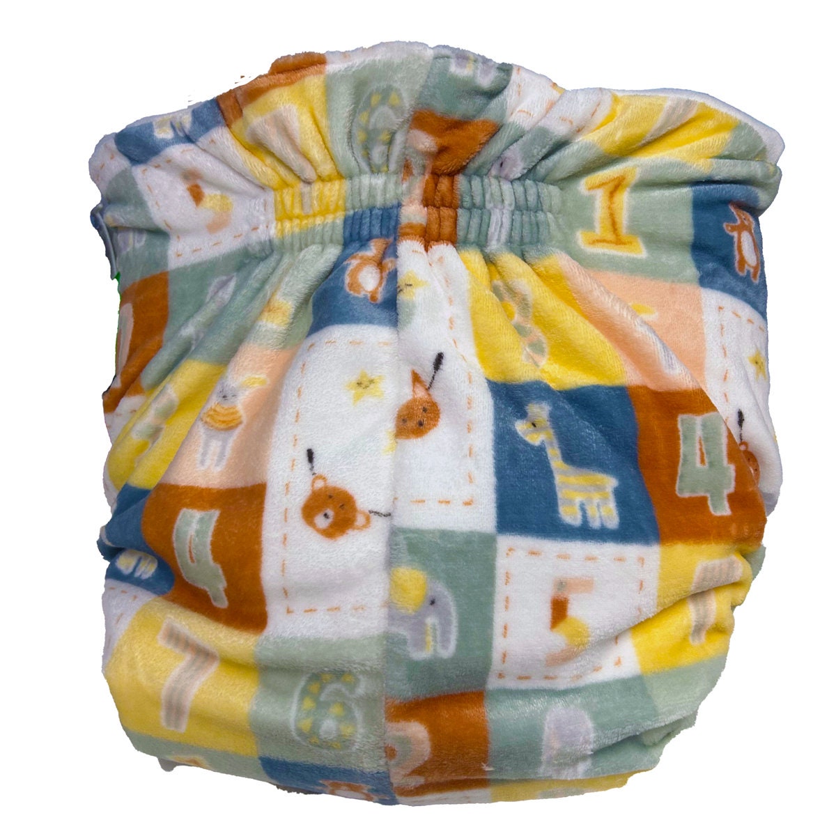 ABDL Omutsu Fluffy Padded Diaper Colorful With Numbers and Animals - Etsy