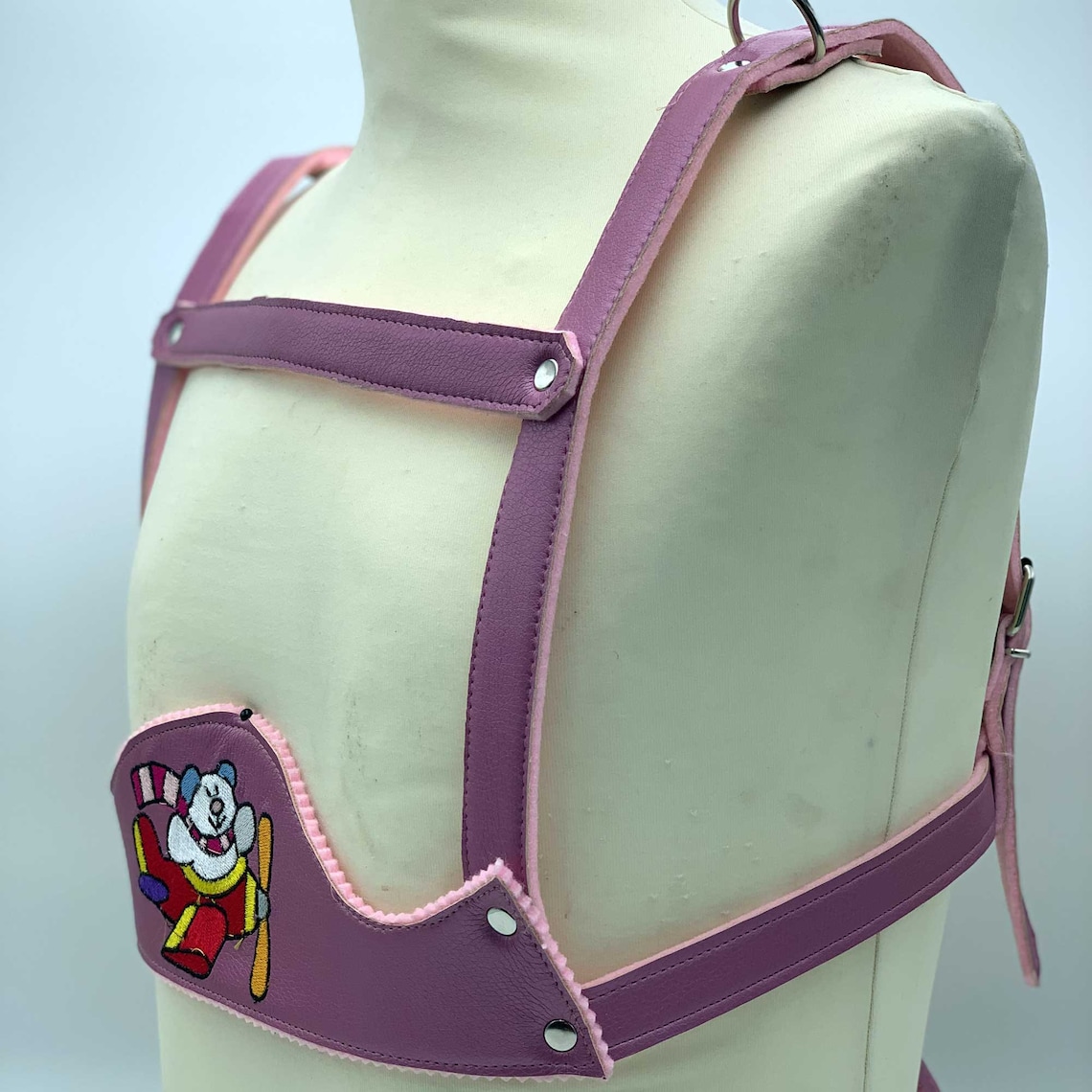 Safety Belt for ABDL Harness Made of Red Leather With Felt - Etsy UK