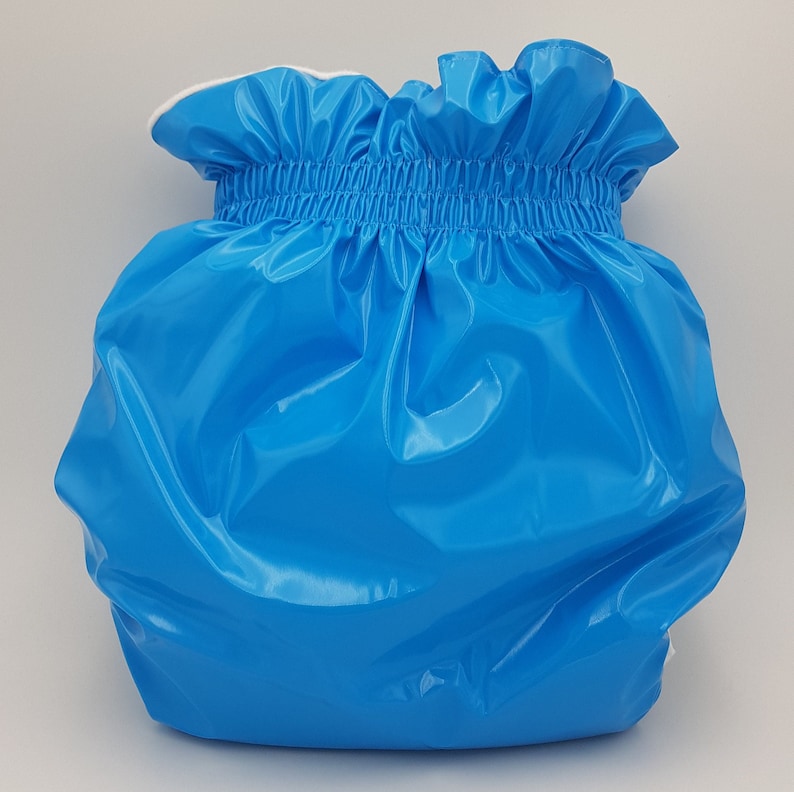 Adult Baby ABDL Omutsu Flausch Windel extra super dick aussen Lackfolie ...