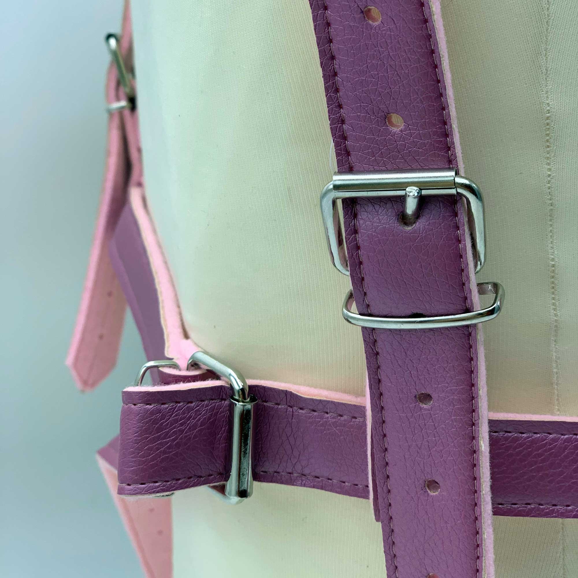 Safety Belt for ABDL Harness Made of Red Leather With Felt Backed ...