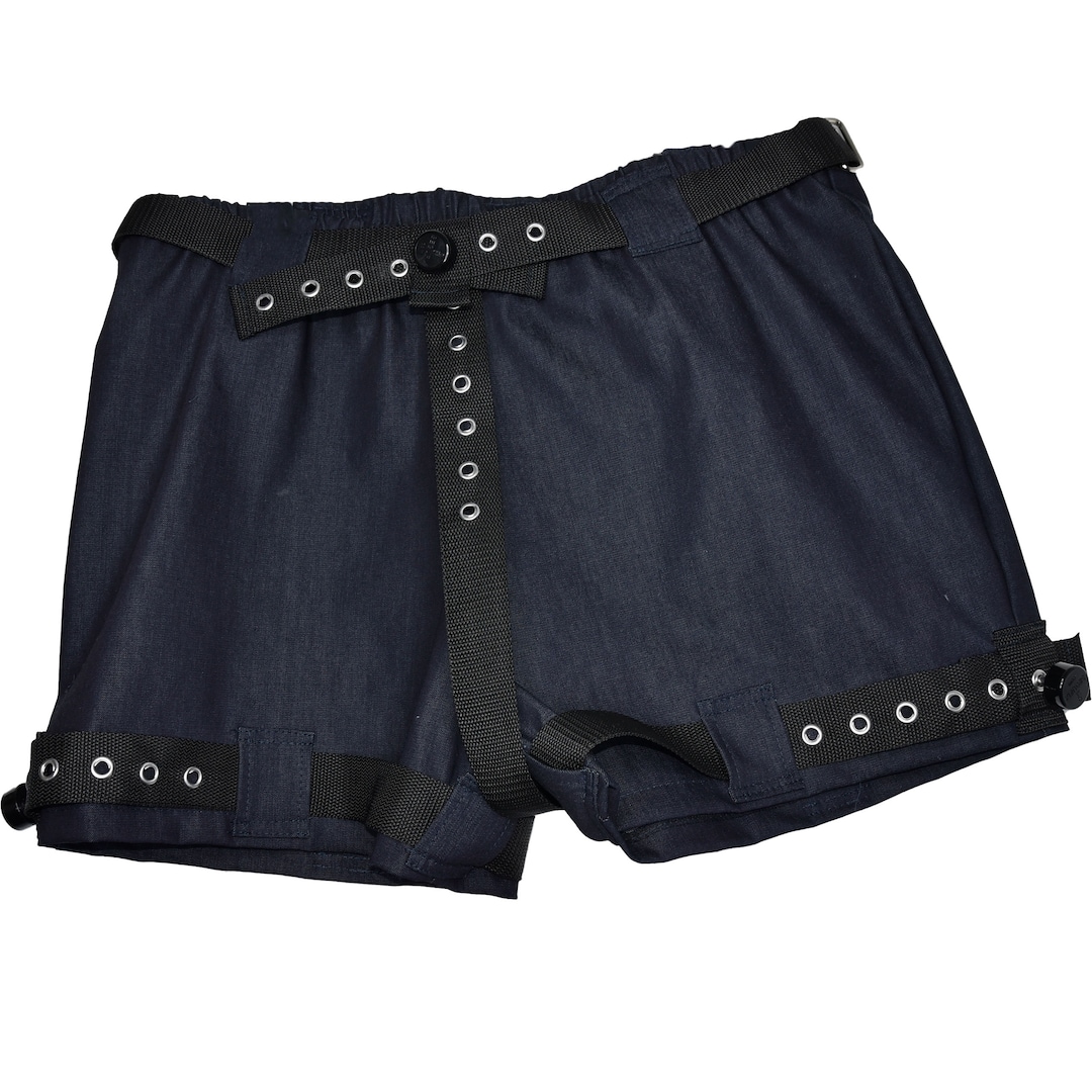 Jeans Blue Strict Lockable Diaper Safety and Restraint Pants for ABDL ...