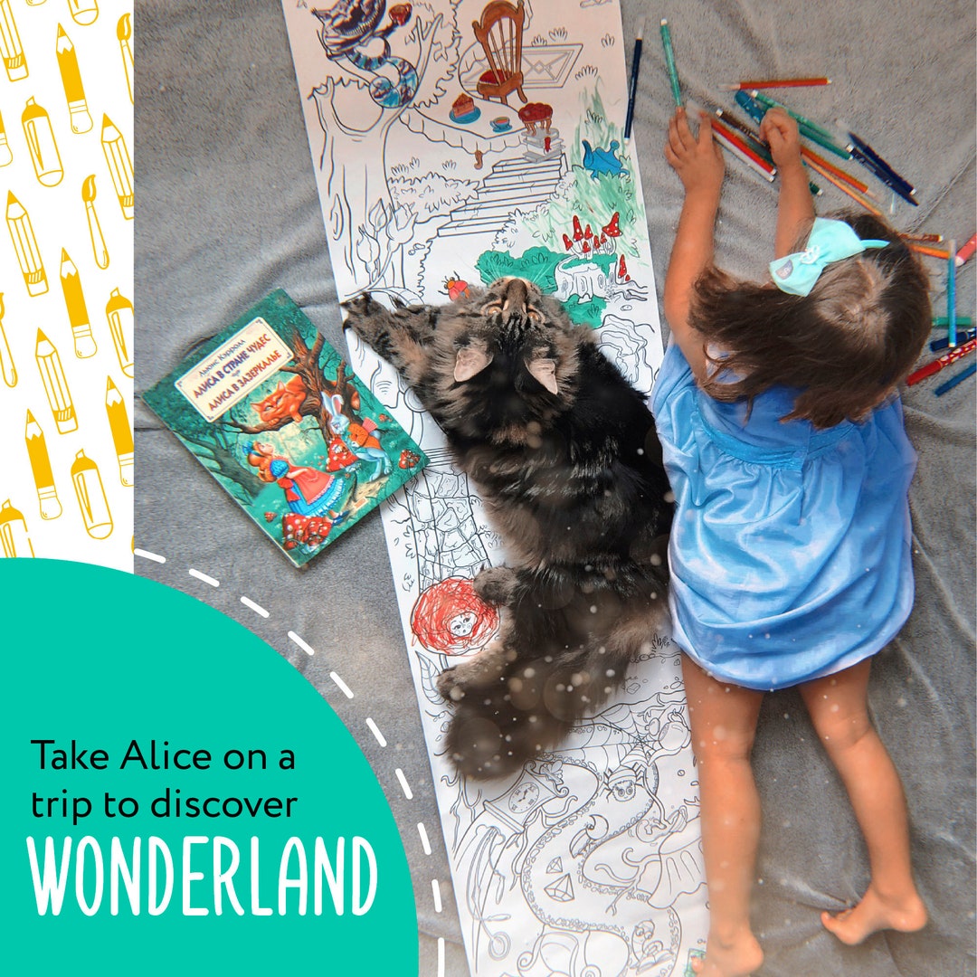 Big Coloring Poster With Color Pencils | Birthday Party Activity | Art ...