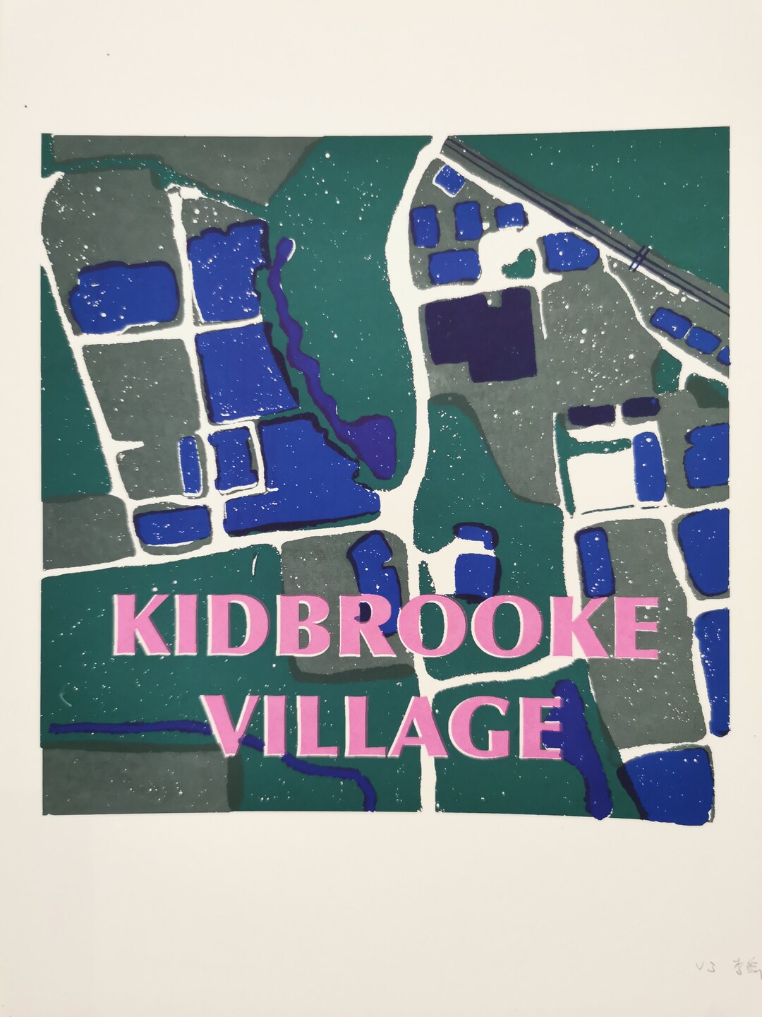 Kidbrooke Map Screen Print Wall Art New Home Decor 33.4x35cm - Etsy