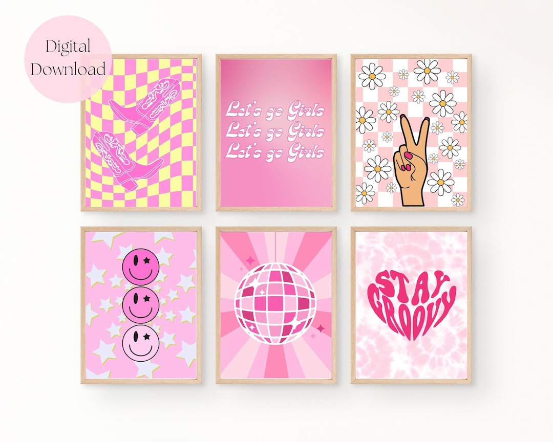 Preppy Wall Art, Preppy Room Decor, Pink Preppy Prints, Preppy Wall ...