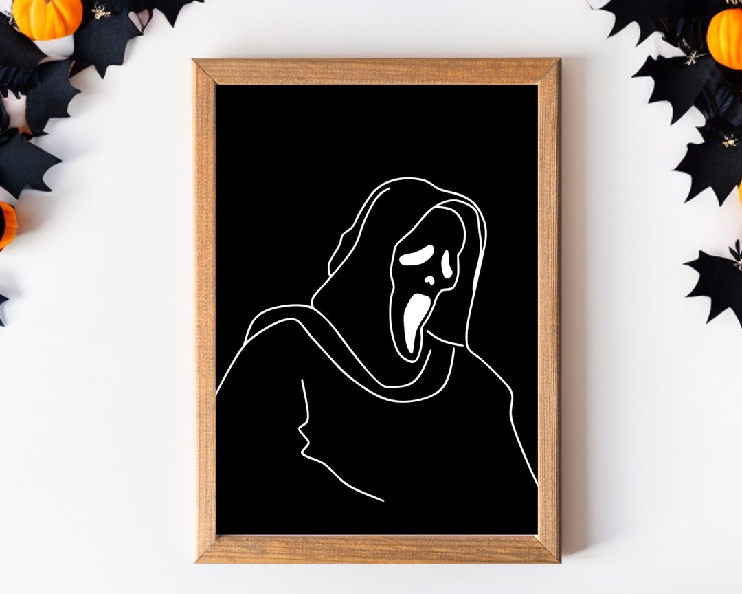 Scream Wall Art, Minimalist Halloween Decor, Minimalist Halloween Wall ...