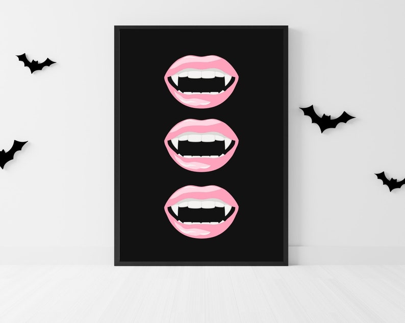 Pink Halloween Wall Art Set of 10 Printables Girly Halloween - Etsy