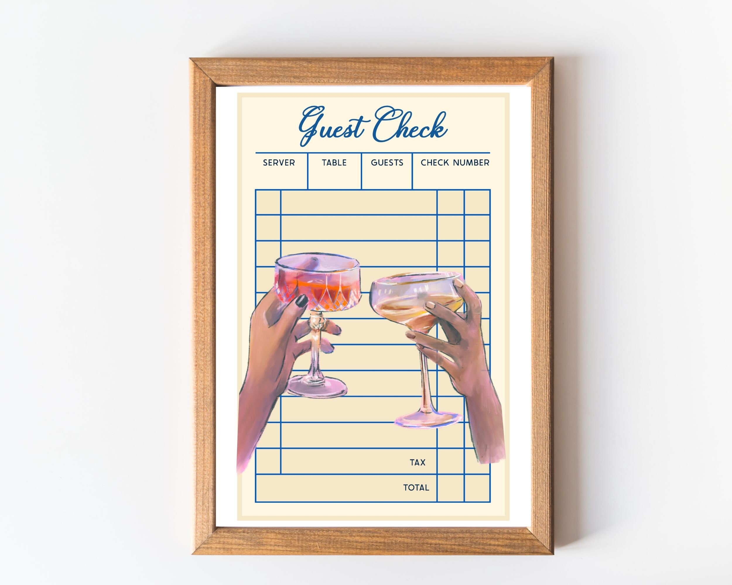 Gast Check druckbare Wandkunst, trendige Küchenkunst, trendige Barwagen ...
