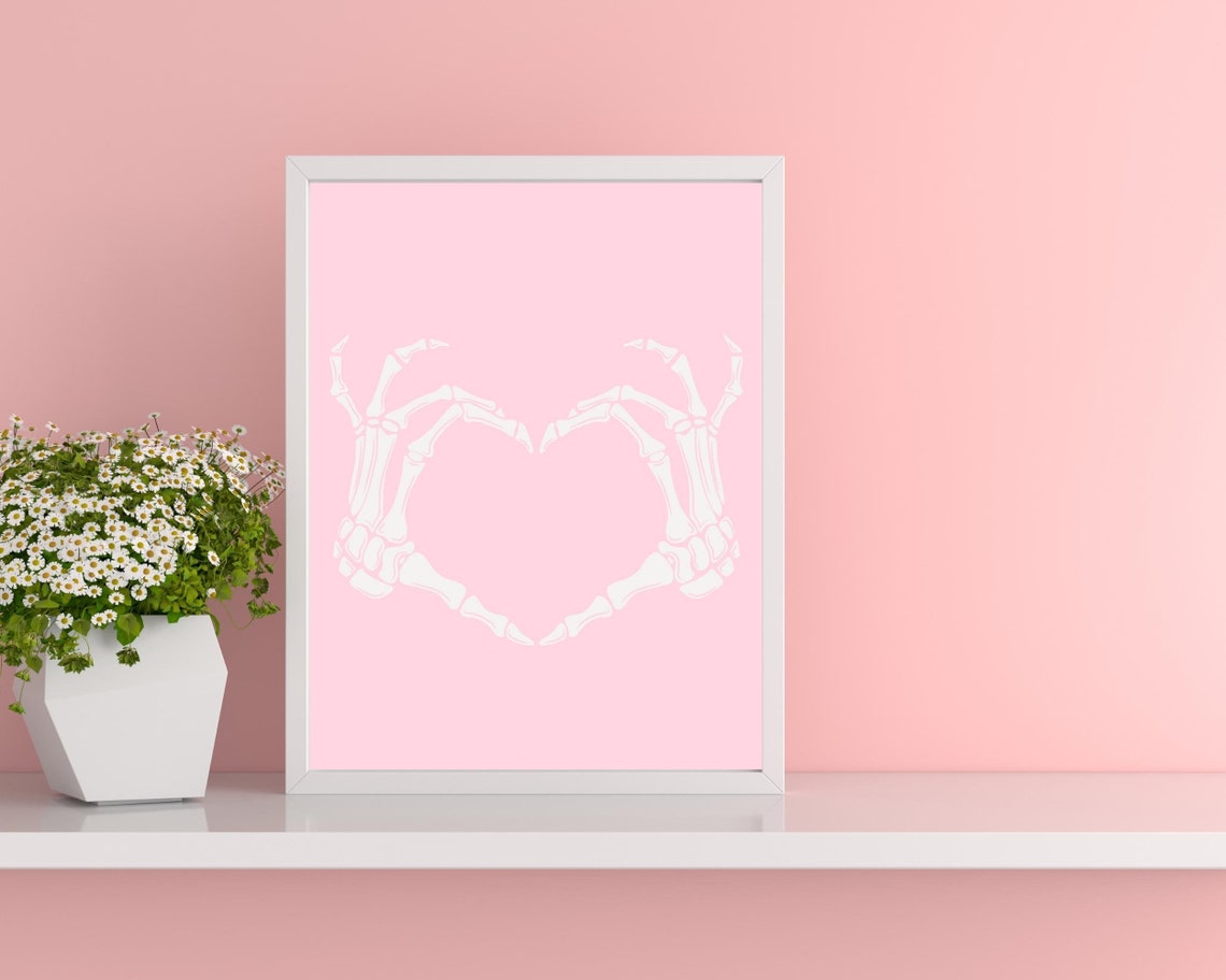 Pink Halloween Wall Art Set of 10 Printables Girly Halloween - Etsy