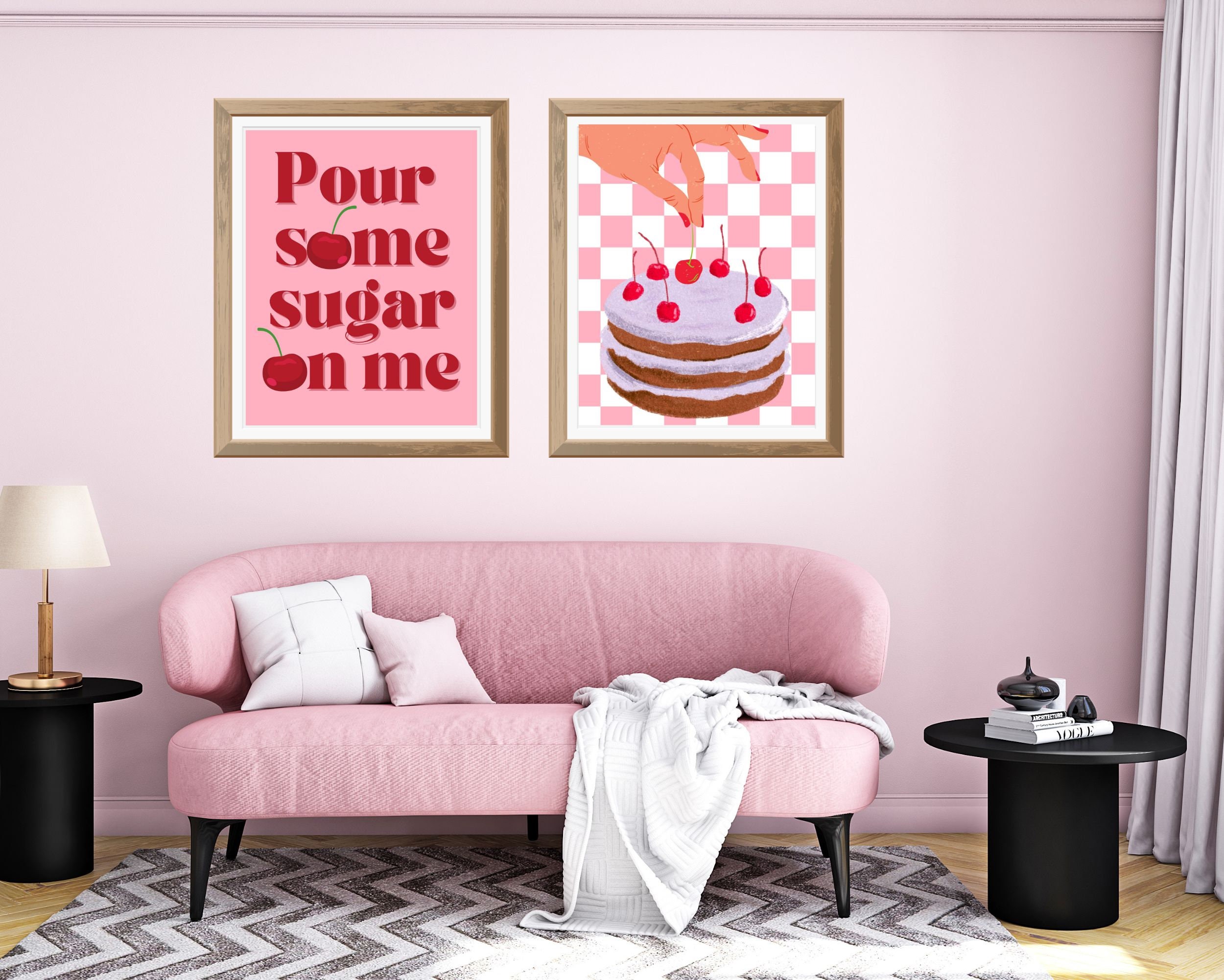 Preppy Wall Art Set, Set 4 of Printable Wall Art, Preppy Wall Decor ...