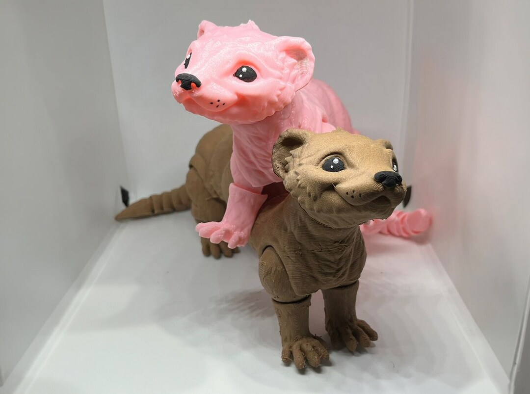 Custom Color Big Ferret Flexi 3D Print - Etsy