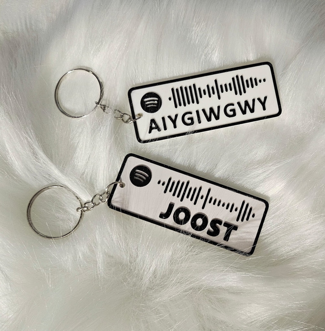 3D Printed Spotify Keychains, Customized for You With Personal Text ...