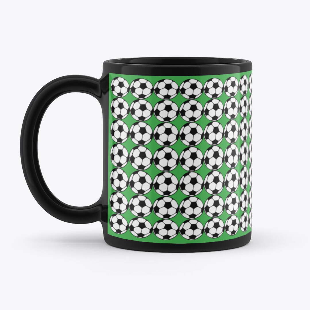 Football Soccer Green Novelty Gift Black 11oz Coffee Tea Mug - Etsy