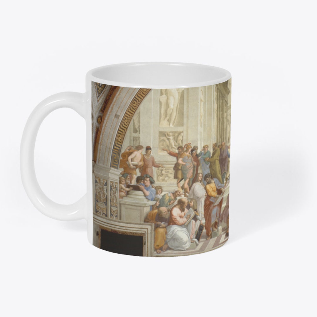 The School of Athens Raphael Classic Art Painting Novelty Gift White ...