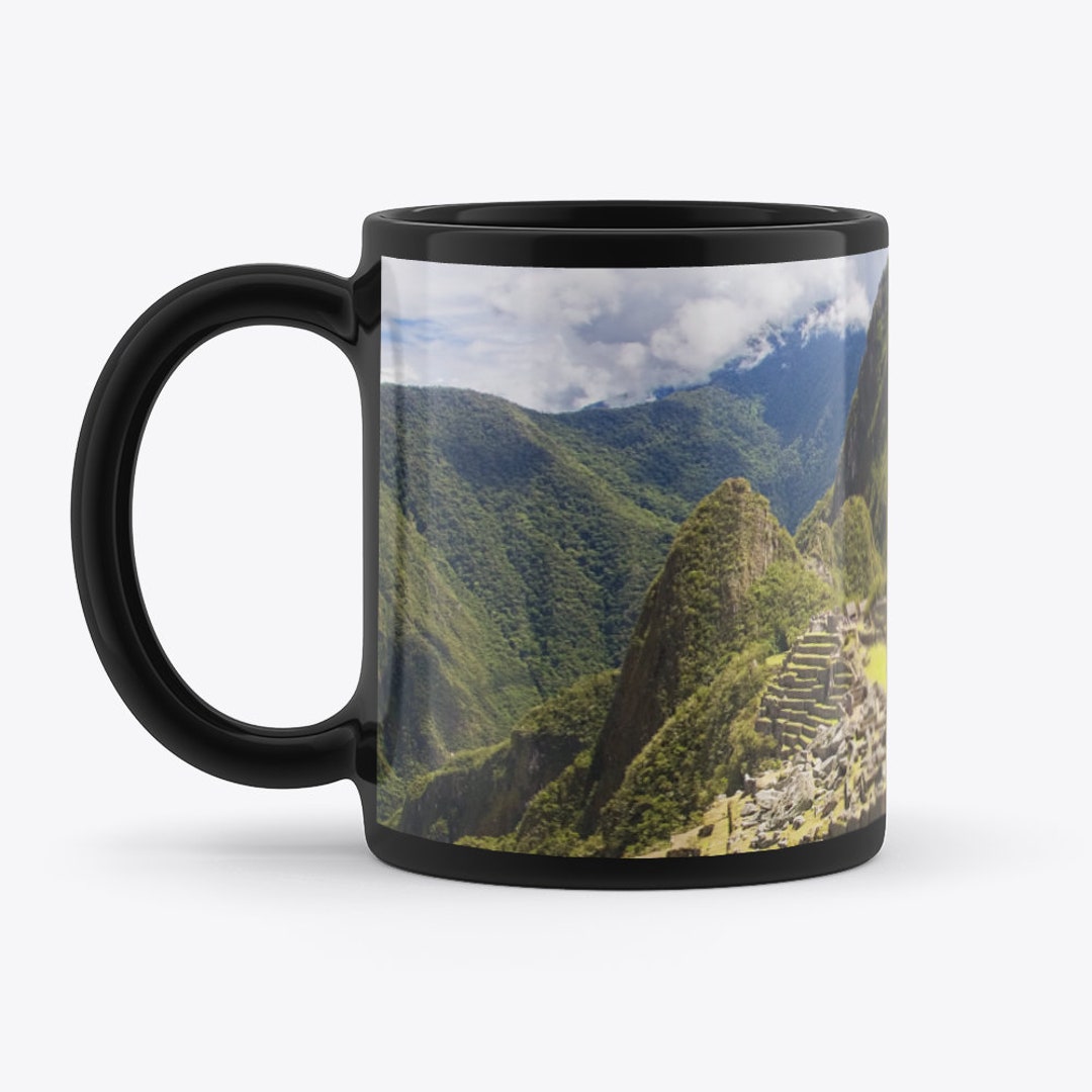 Machu Picchu Peru South America Novelty Gift Black 11oz Coffee Tea Mug ...