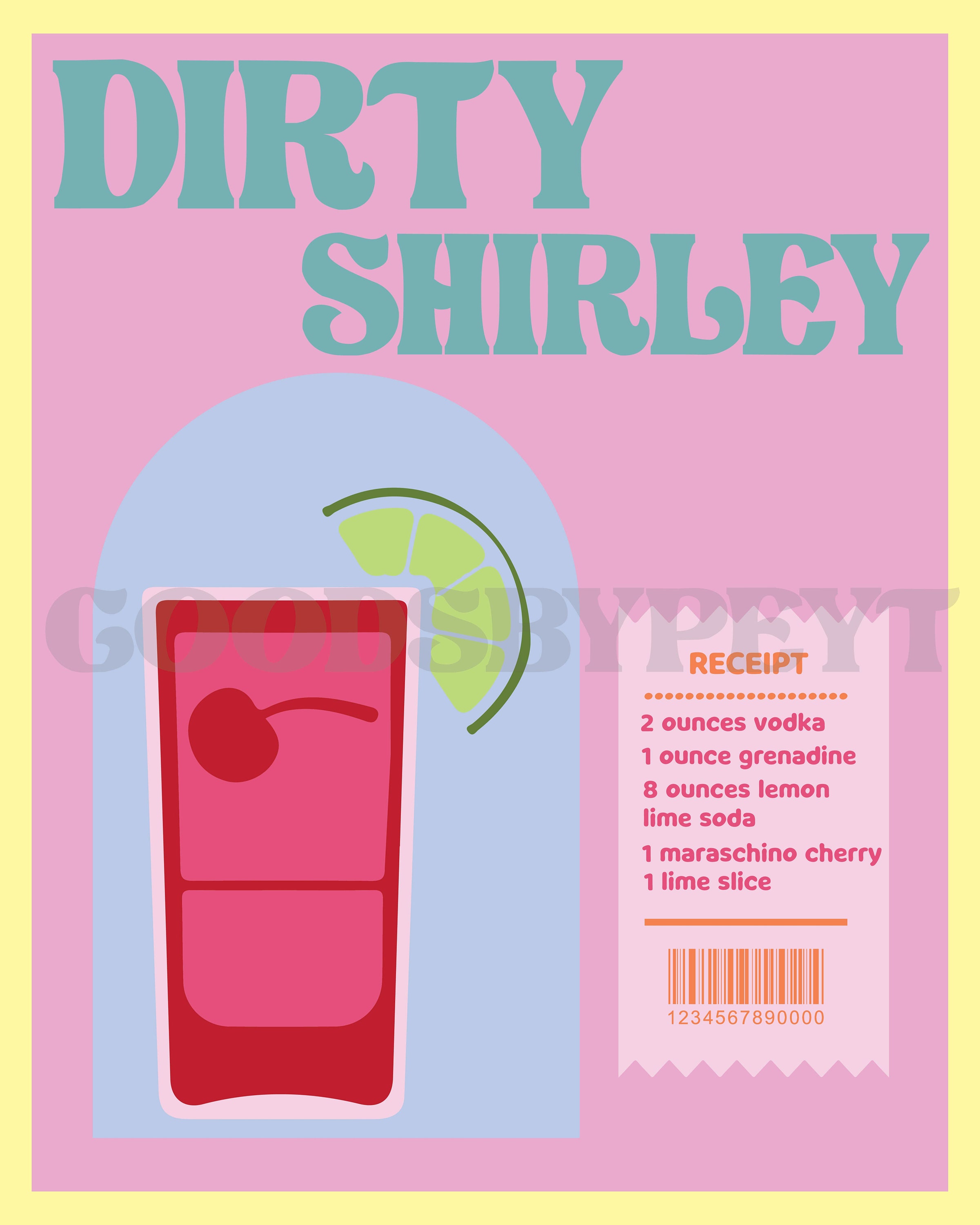 SET OF 8 Cocktail Drink Colorful Bar Poster Set Digital - Etsy