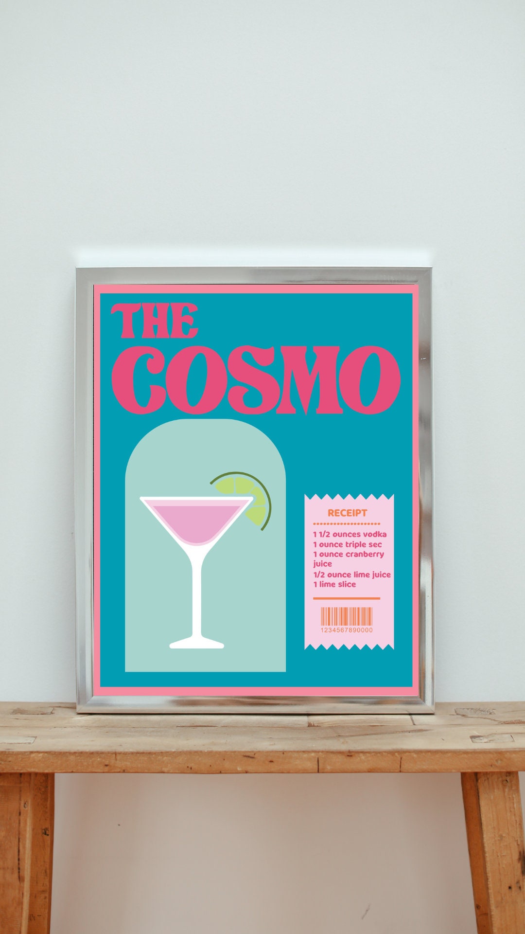 COSMOPOLITAN (COSMO) POSTER, Colorful Cocktail and Bar Digital File - Etsy