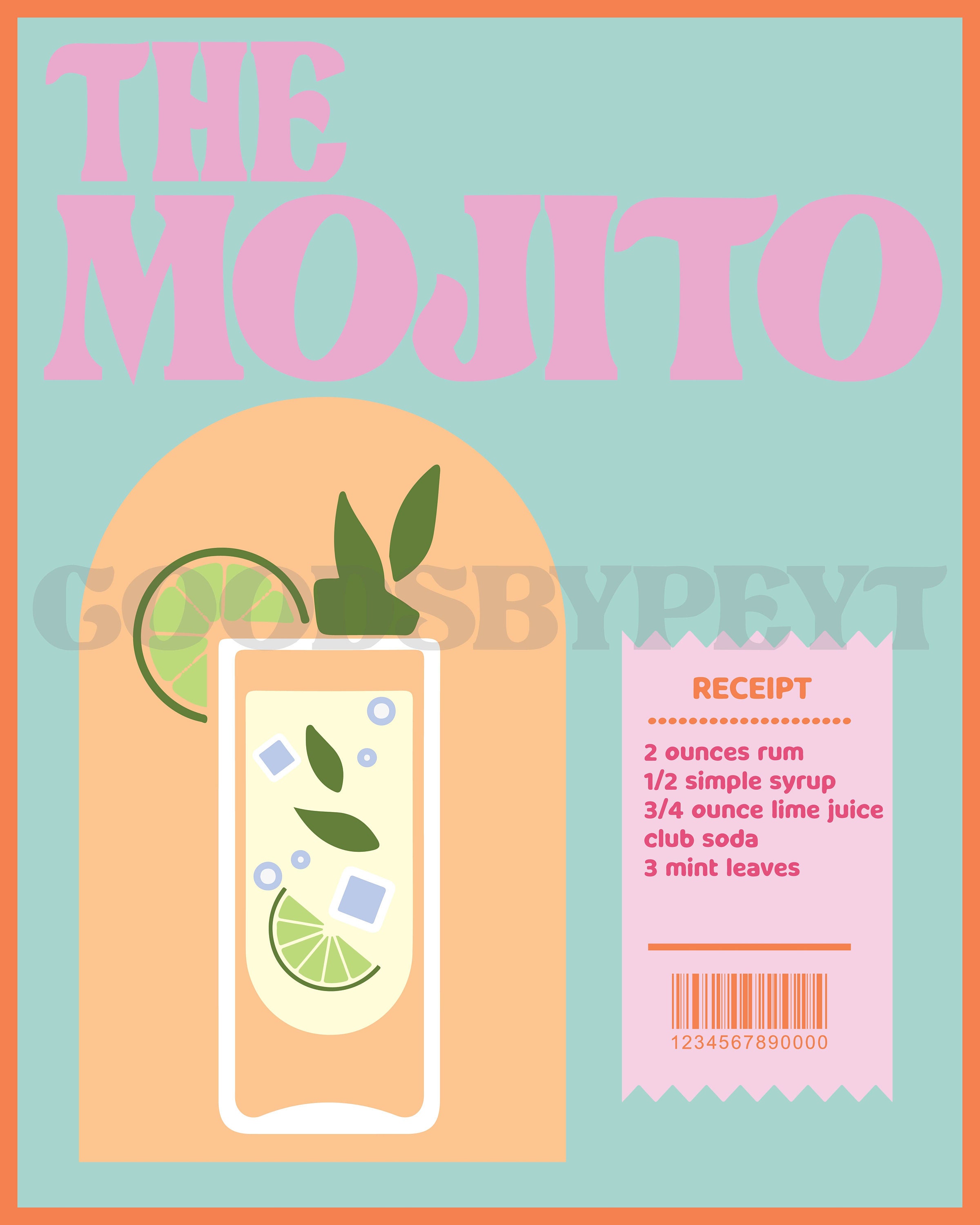 SET OF 8 Cocktail Drink Colorful Bar Poster Set Digital - Etsy